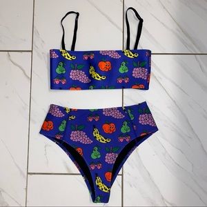 Hoaka Swimwear | Swim | Nwot Hoaka X Pony Smoothie Fruit Bikini Set S ...